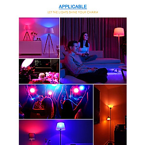 OMTO E26/E27 3W RGB Color Changing Spotlight with IR Remote Control Mood Ambiance Lighting Colorful LED Light Bulbs,Dimmable 85-265V (Pack of 5)