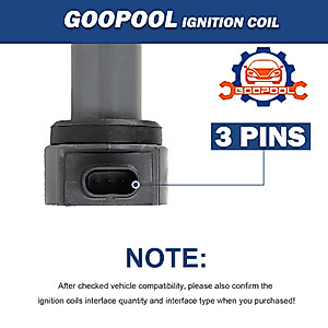 4606824AB Ignition Coils for 1.8L 2.0L 2.4L Dodge & Jeep, Avenger Caliber Journey, Compass Patriot, Chrysler 200 Sebring, Replaces UF557, C1587, 5C1644, C-1587, GN10346 4 packs