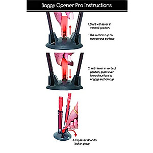 Jokari Suction Cup Fortified Baggy Rack 2 Pack For More Stability When Filling Plastic Freezer Storage Zip Lock Bags. Sturdy Clips Hold Containers Open to Pour Leftovers and Meal Prep Ingredients.