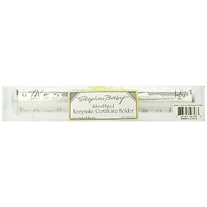 Stephan Baby Keepsake Gifts - Engraved Baby Baptismal Certificate Holder, Personalize-able, 9.5-Inch, Silver Plated