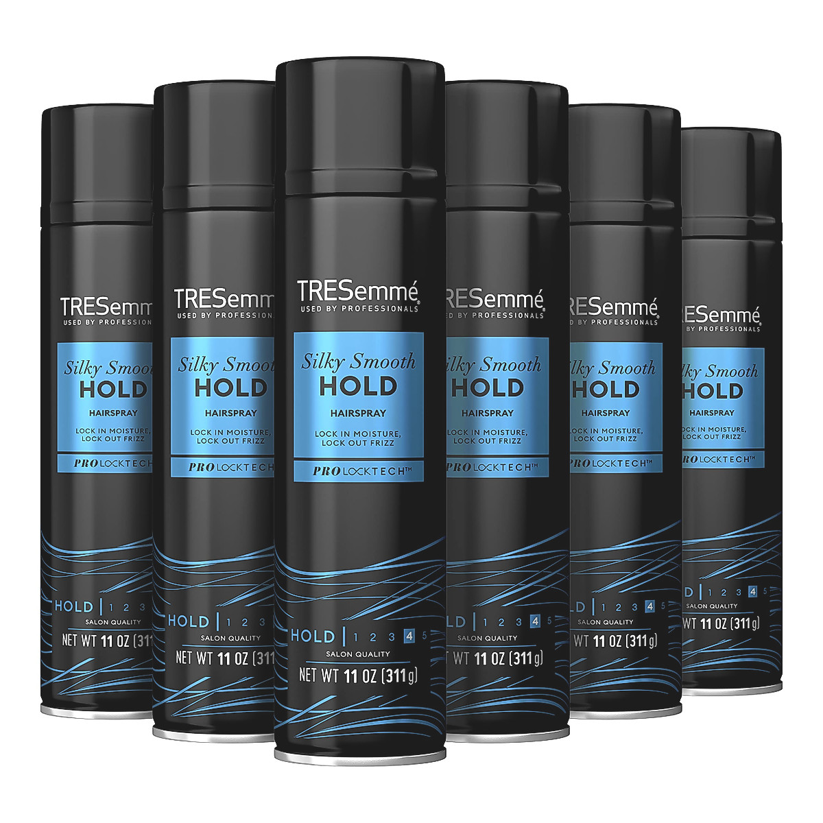 TRESemmé Silky Smooth Hold Hairspray Pack of 6 for 24-Hour Frizz Control & All-Day Humidity Resistance 11 oz