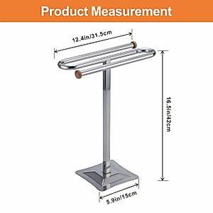 ZCDCP Hand Towel Holder Stand, S-Shape Countertop Towel Stand with Metal Base Freestanding Towel Rack for Bathroom
