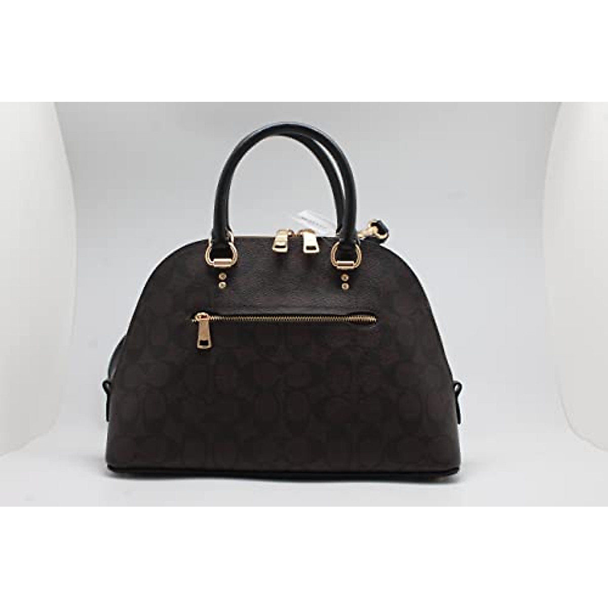 Coach Katy Satchel In Signature Canvas (IM/Brown Black)