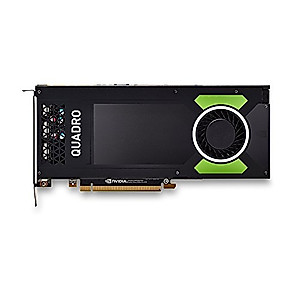 PNY Technologies Nvidia Quadro P4000 - The World's Most Powerful Single Slot Professional Graphics Card (VCQP4000-BLK) (Renewed)
