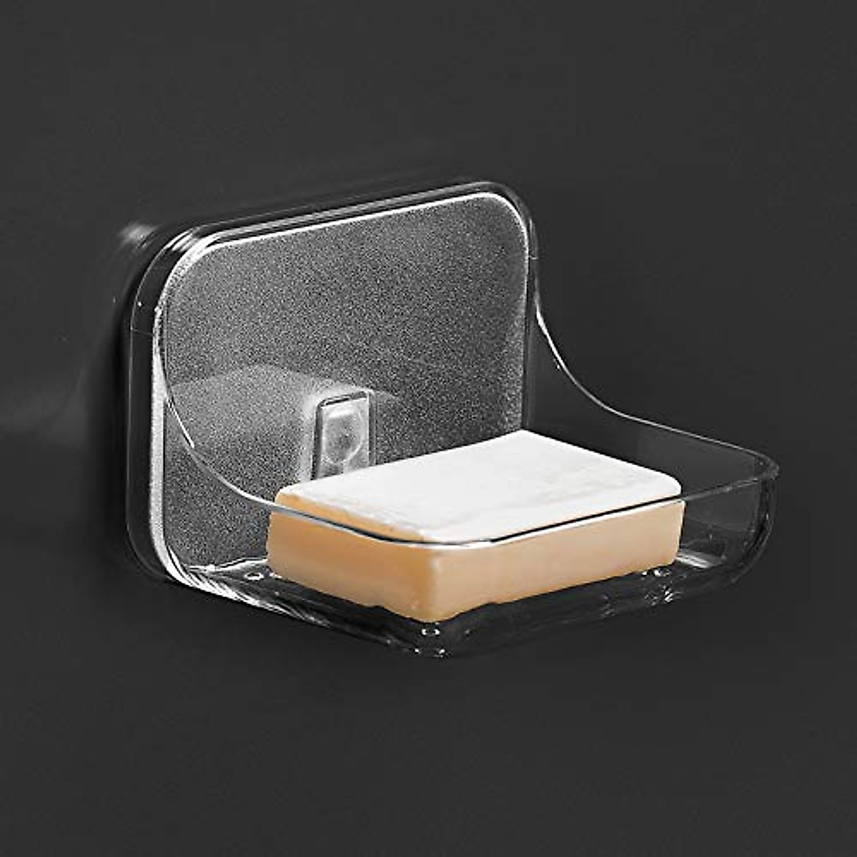 Ettori 3 Pack Shower Caddy,Soap Dish and Toothbrush Holder,Wall Mounted Rustproof Plastic Shower Storage for Inside Shower and Bathroom Shower Accessories-Clear