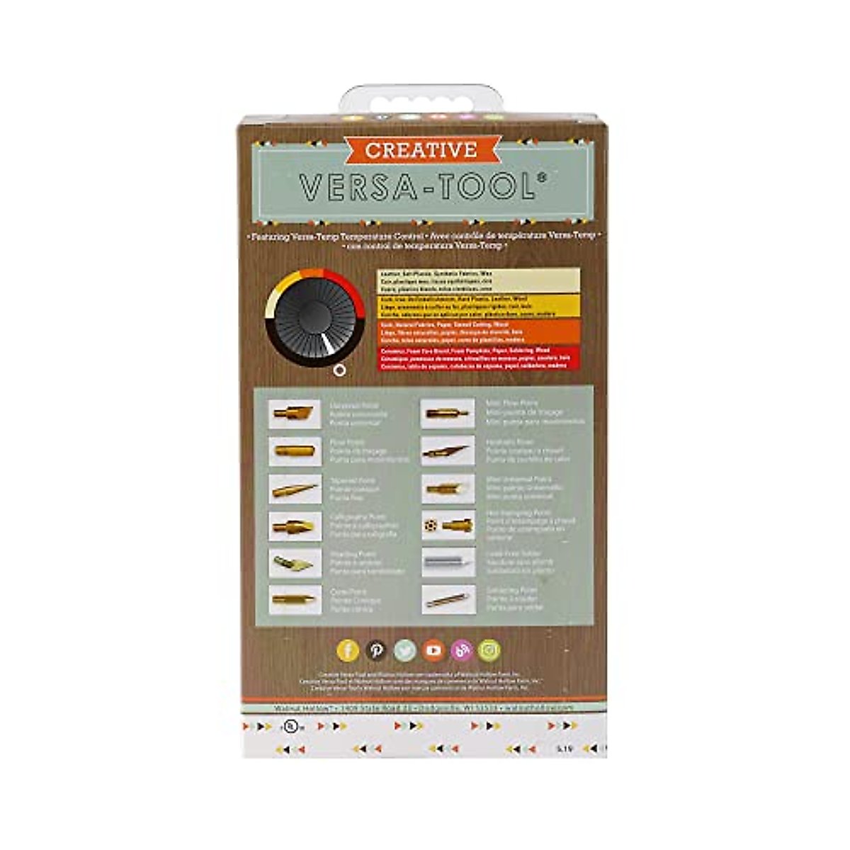 Walnut Hollow Creative Versa Tool with Variable Temperature Control for Woodburning, 11 Points (Tips), Original Version, Basic Pack