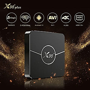 Android 11.0 TV Box,X98 Plus Amlogic S905W2 Quad Core X96Q Pro Upgraded RAM 4GB ROM 32GB Dual WiFi 2.4G/5.8G BT4.2 4K 6K AV1 Home Smart Media Player Set top Box