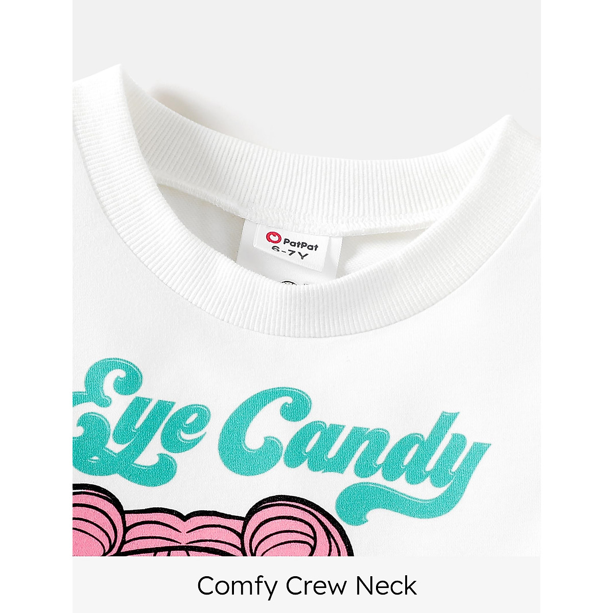 L.O.L. Surprise! Girls Clothes Dolls Print Long Sleeve Sweatshirt and Plaid Skirt Set White Clothing Set Outfits for Birthday Party Size 7-8 Years