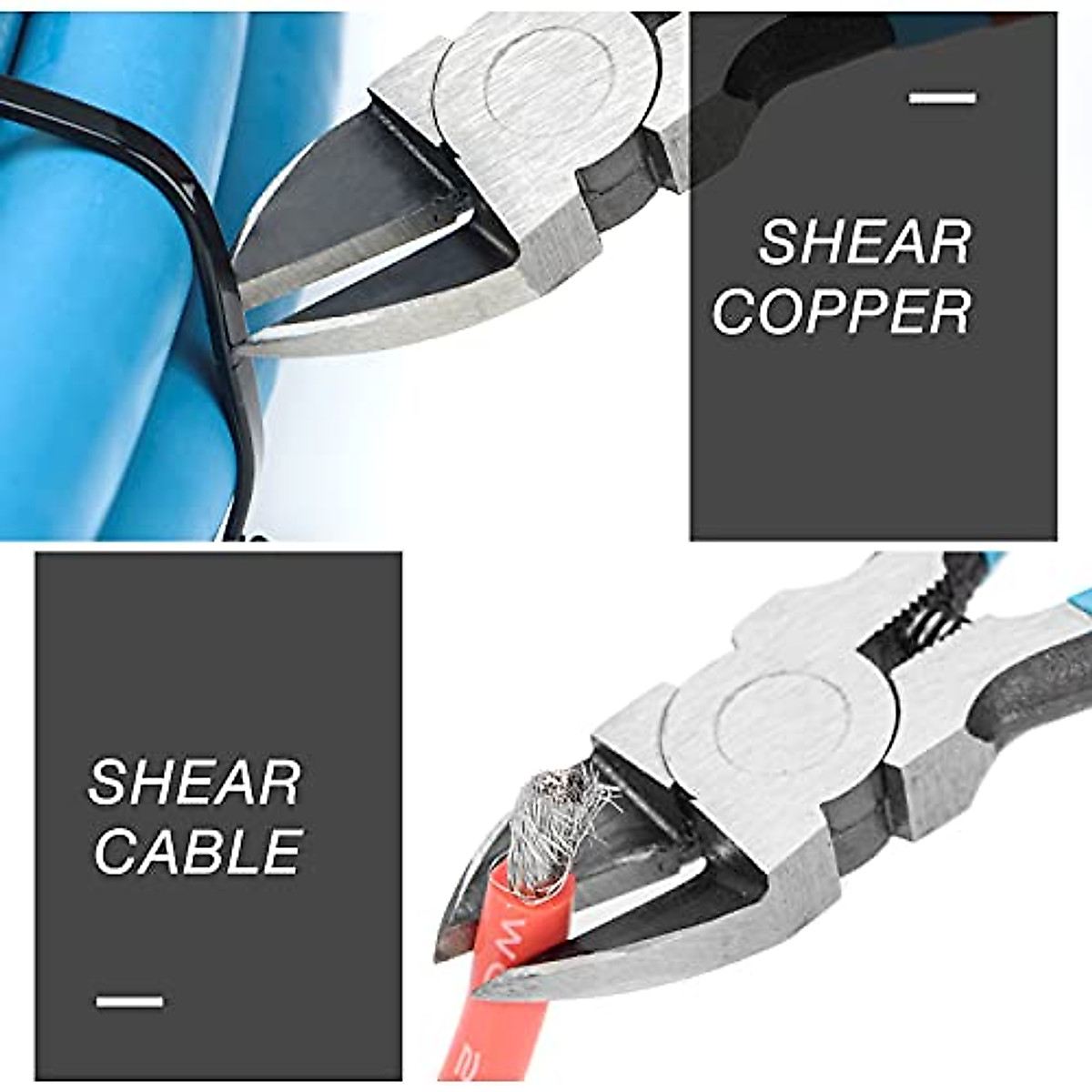 iCrimp PL2100 Diagonal Flush Cutter, 5-Inch Side Cutting Pliers, Electronics Pliers with Pointed Nose for Reeled Terminals, Soft Wires, Electronics, Jewelry Making, Zip Tes, Plastic