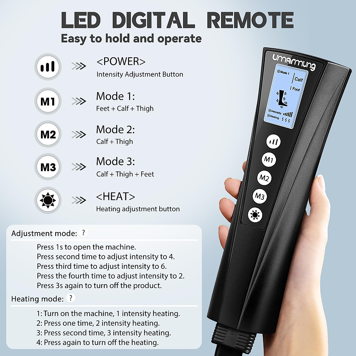 Gifts for Men, Women, Dad, Mom, Mothers Day, Fathers Day, Christmas, Birthday, Air Compression Massager with Heat for Foot, Leg, Knee, Works for Vericose Veins, Muscle Fatigue, Cramps, Swelling, Edema