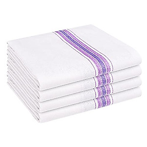 THE BEER VALLEY Classic Kitchen Dish Towels Set of 4-100% Cotton Soft & Absorbent Dish Cloths for Cleaning - Reusable Kitchen Hand Towels (22 x 28 Inches)