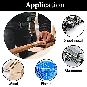 Seamaka 13PCS Hex Shank Titanium Twist Drill Bit Set,1/16"-1/4" High Speed Steel Twist Drill Bit for Wood Plastic Metal O-065