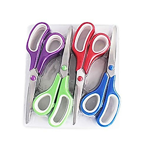 S & E TEACHER'S EDITION 8.5 Inch Scissors 16Pcs, Stainless Steel Sharp Blade, Comfort-Grip Handles, Pack of 16.