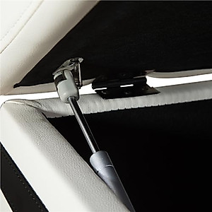 NOTOP 3-Piece Faux Leather L-Shaped Sectional Sofas, Button Tufted Upholstered Couch Set with Left Chaise Longue and Storage Ottoman, for Living Room, Home, Office, White Black