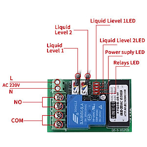 YWBL-WH Liquid Sensor, Double-Level Detection Sensor Module Infrared Liquid Water Level Detection Alarm Contro