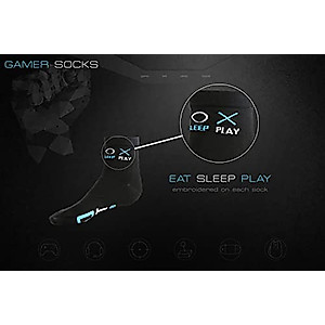 Gamer Gaming Socks, Do Not Disturb Im Gaming Socks for Men, Boys and Teens, Gifts, Fun Socks and Novelty Gifts (Medium, Blue DND)