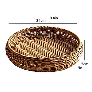 Serving Trays Serving Trays Round Trays Fruit Trays Multipurpose Trays Perfect for Coffee Tables Kitchen Restaurant Serving Food Home Decor Elegant Decorative Tray (Size : A)