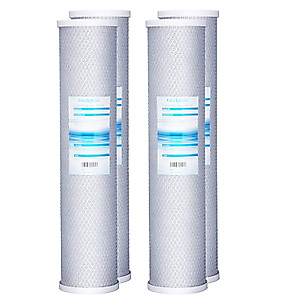 Geekpure 20 Inch Carbon Block Water Filter Remove Chlorine Taste Odors for Whole House Filtration- 4.5 Inch x 20 Inch -5 Micron