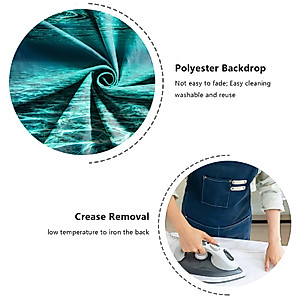 YongFoto 72x18 Inches Polyester Aquarium Background Turquoise Clear Water Ripple Terrarium Background Glass Fish Tank Background Pet Underwater Habitat Decor