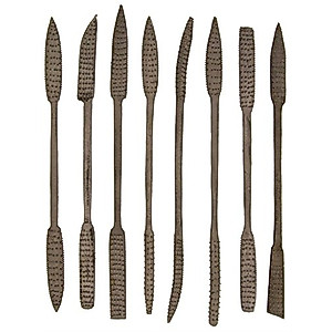 SE Heavy Wood Rasp Riffler File Set - Assorted Files for Rasp Cuts - Wood Shaping Tool - Set of 8 Pcs - 7408WFR