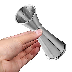 Vankcp Double Jigger Cocktail Jiggers Barware Alcohol Measuring Tool,18/8 Stainless Steel,Home Bar Supply Tools Measuring Jigger Cocktail Professional Bartender,1oz/2oz (2Pcs)
