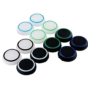 6 Pairs 12 Pcs Silicone Cap Joystick Thumb Grip Protect Cover for Ps3 Ps4 Xbox 360 Xbox One Wii U Game Controllers