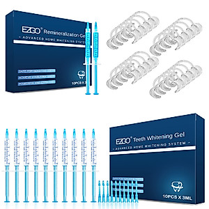 EZGO Teeth Whitening Gel Refill Pack, Remineralization Gel for Reducing Teeth Sensitivity, Teeth Whitening Cheek Retractor (Size M), Dental Mouth Opener