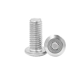 CHANWA 10pcs 304 Stainless Steel Furniture Head Hexagon Socket Screws, Beveled Flat Head Hexagon Socket Screws, chamfered Hexagon Socket Screws Hexagon Socket Screws (Size : M5*12)