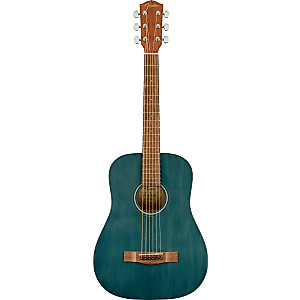 Fender FA-15 3/4-Scale Kids Steel String Acoustic Guitar - Blue Learn-to-Play Bundle with Gig Bag, Strap, Picks, Fender Play Online Lessons, and Austin Bazaar Instructional DVD