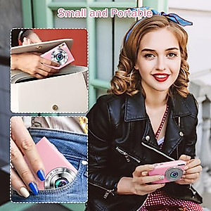 4K Digital Camera, 48MP Autofocus Vlogging Camera for YouTube Compact Camera for Photography with 16X Digital Zoom, 32GB SD Card, 2.8" IPS Screen, 2 Batteries and Battery Charger