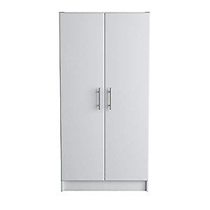 Prepac Elite 2 Door Wardrobe Cabinet, 32" W x 65" H x 20" D, White