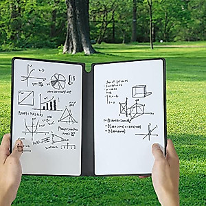 naixue Dry Erase Notepad - 6.3 X 9.53 Inch Leather Dry Erase Notepad Set - Erasable A5 Meeting Lapboard for Group Discussions