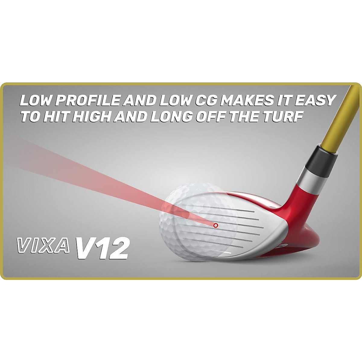 Vixa V12 Fairway Wood (Right, Graphite Shaft with Stainless Steel Clubface, Regular, 14.5)