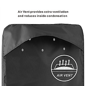 Explore Land Outboard Motor Cover - Waterproof 600D Heavy Duty Boat Engine Hood Covers - Fit for Motor 115-225 HP, Black