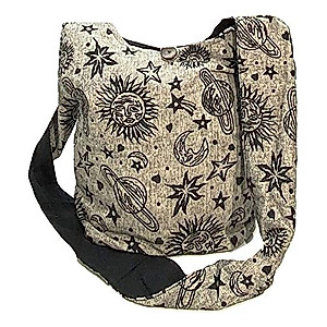 Original Collections Celestial Cross Body Shoulder Bag Purse in Gray