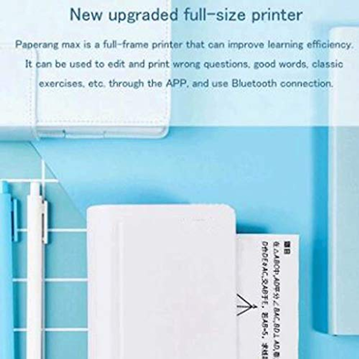 XWWDP Mini Photo Printer, Wireless Thermal Printer, Mobile Printer, Pocket Printer, Received Printer with USB Cable