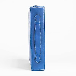 The Lord Has Done Great Things Floral Blue Medium Faux Leather Bible Cover