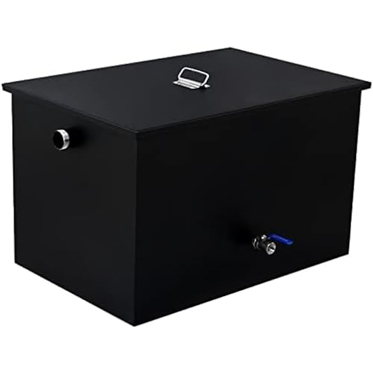 Commercial Grease Trap Interceptor for Restaurant Under Sink Kitchen,70 LB,Black