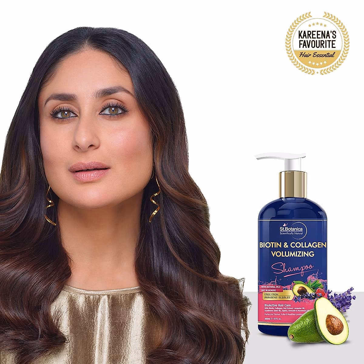 StBotanica Biotin & Collagen Volumizing Hair Shampoo - 300ml - No Sulphate, No Parabens, No Silicon