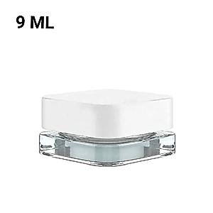 Green Canamaster 90 Pack of 9ml Square Glass Jars with Child Resistant White Lids - Ideal for Storing Concentrates and Other Small Items Safely