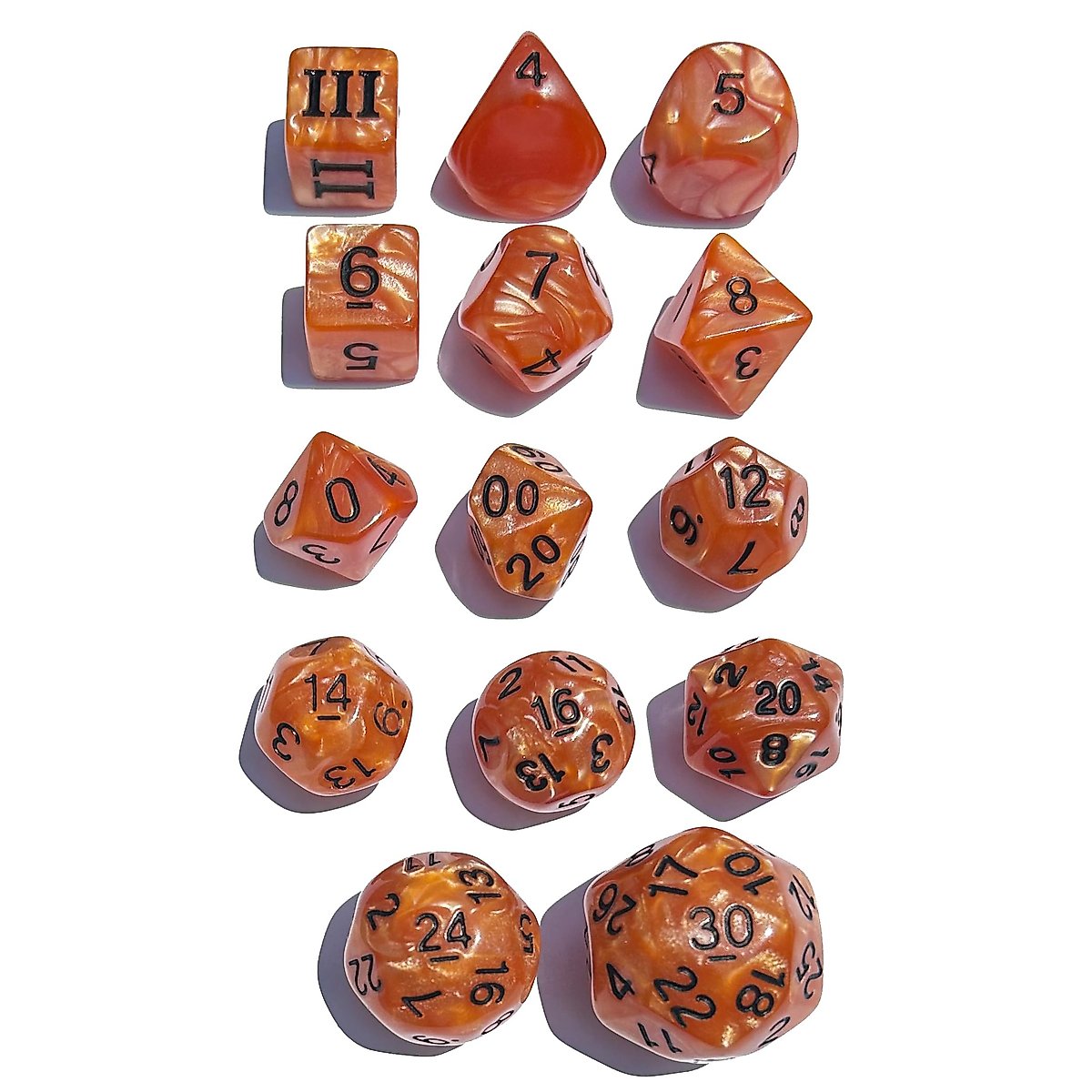Immolation - 14 Unusual Dice Set Approved for Use with Dungeon Crawl Classics - DCC - Unleashed Arcana…