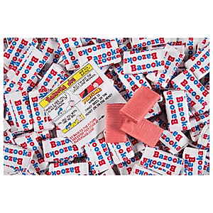 Bazooka Bubble Gum 225 Count Individually Wrapped Chewing Gum - Grape Flavor - Purple Candy Bulk Bubble Gum Tub - Fun Retro Old Fashioned Candy For Birthdays, Parties, And Celebrations