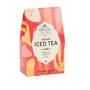 Harney Tropical Mango Fresh Brew Iced Tea, Three 2-quart bags