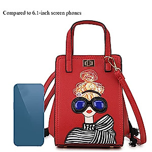 ENJOININ Novelty Lady Face Purses and Handbags for Women Funky Top Handle Satchel Tote Crossbody Shoulder Bags