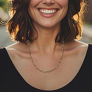 Ross-Simons Italian 14kt Yellow Gold Paper Clip Link Necklace. 20 inches