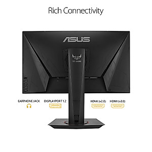 ASUS TUF Gaming VG259QM 24.5” Monitor, 1080P Full HD (1920 x 1080), Fast IPS, 280Hz, G-SYNC Compatible, Extreme Low Motion Blur Sync,1ms, DisplayHDR 400, Eye Care, DisplayPort HDMI (Renewed)