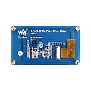 Waveshare 2.7inch Passive NFC-Powered E-Paper Module No Battery Wireless Powering & Data Transfer Provides Android APP Black and White Display