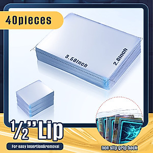 Hard Case for Cards Semi Rigid Holders Grading Submission Size Trading Protectors Sleeves Hard Plastic Card Supplies for Trading Cards, Baseball Cards, Sports Cards (40 Pieces)
