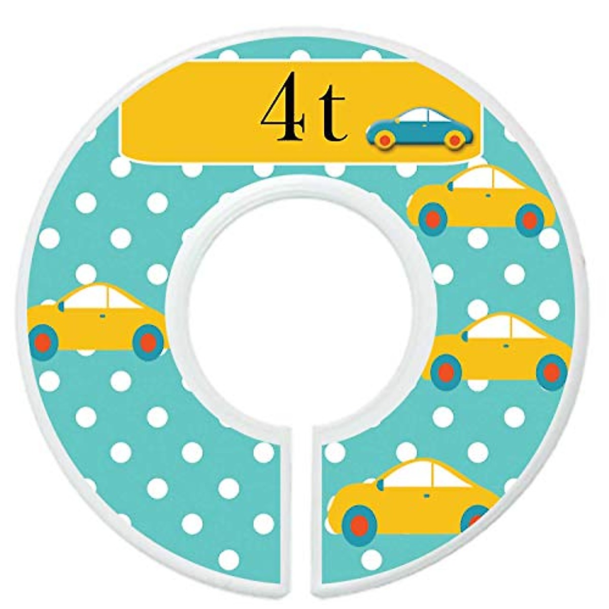 Mumsy Goose Baby Boy Clothes Dividers Nursery Closet Dividers Cars and Trucks (Sizes 2t - 7(6 Rings))