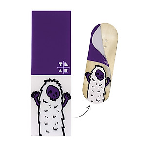 Teak Tuning Fingerboard Deck Graphic, Purple Yeti - Adhesive Graphics to Customize Your 35mm Fingerboard Deck - 110mm Long, 35mm Wide, 0.2mm Thick - Waterproof Vinyl - Includes Mini File